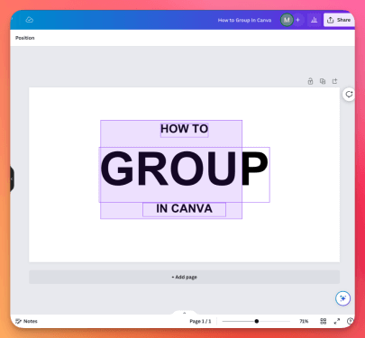 How to Group in Canva